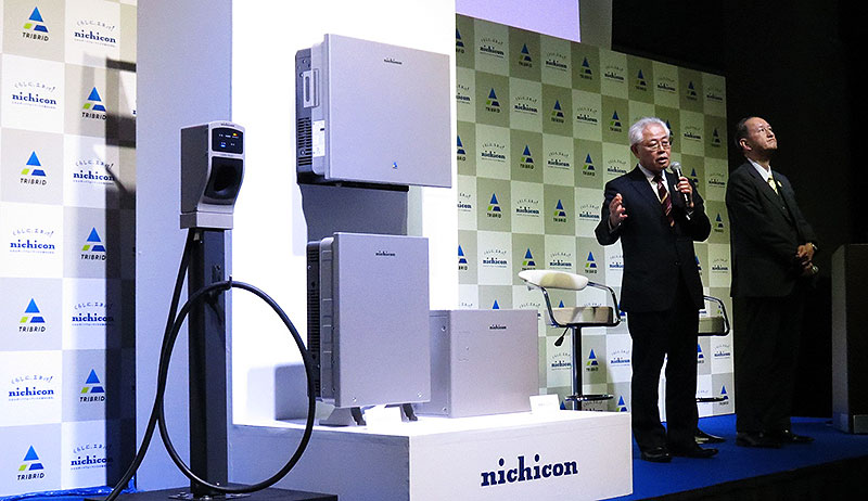 ニチコン 家庭用トライブリッド蓄電システム「ESS-T5/T6シリーズ」第3世代モデル 今秋登場 太陽光+EV+蓄電池のエネルギーを高効率制御し“家産家消” 電気代 燃料代もダウン ...